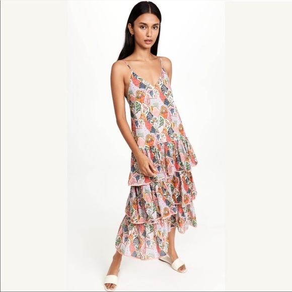 RHODE | Dresses | Rhode Vena Tiered Midi Dress | Poshmark